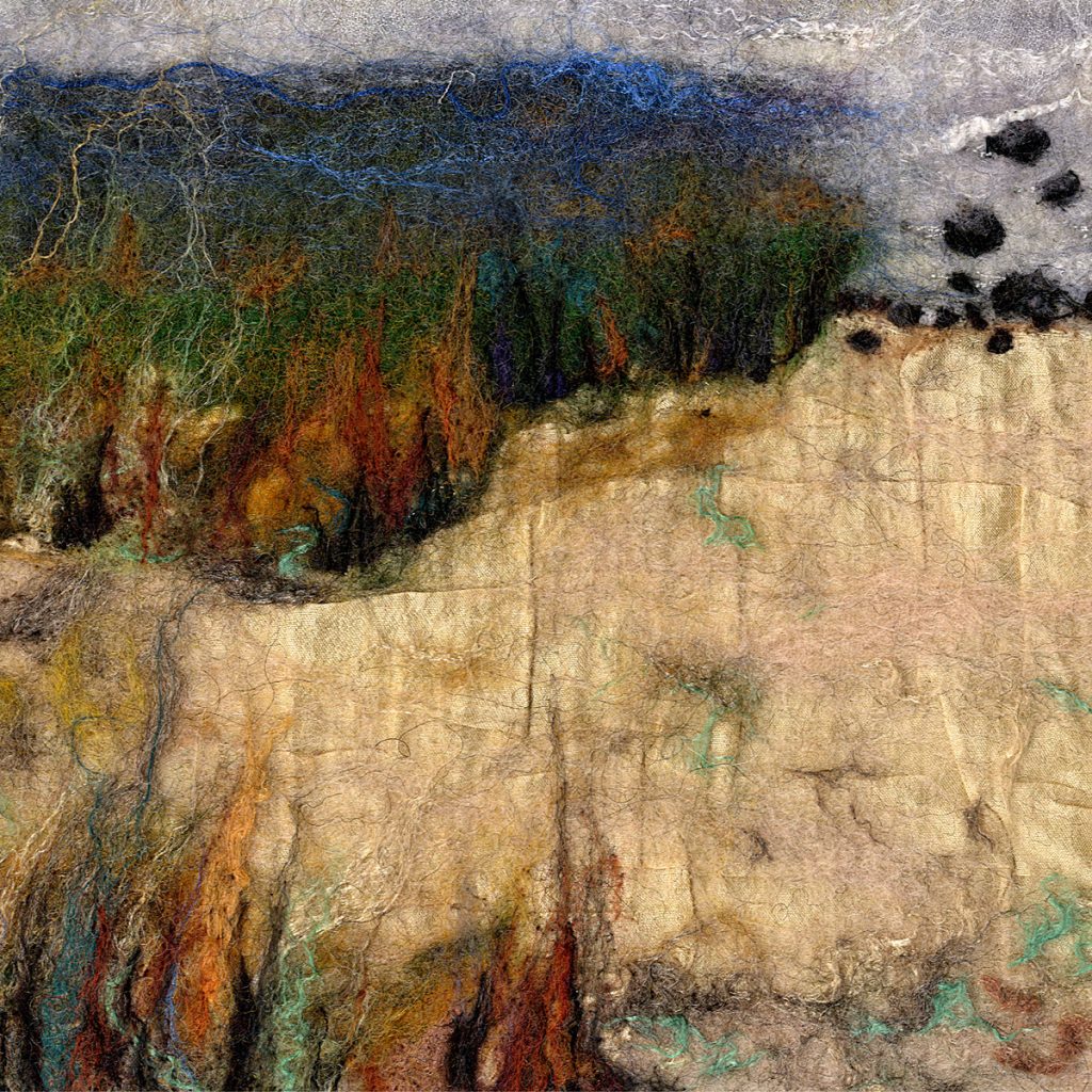 Scottish painting of Loch Shiel by felt artist Janine Jacques