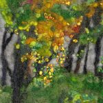 Autumn Forest Deer art - by Yorkshire felt artist Janine Jacques