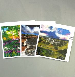 Yorkshire Scenes set of 3 greeting cards - by felt artist Janine Jacques